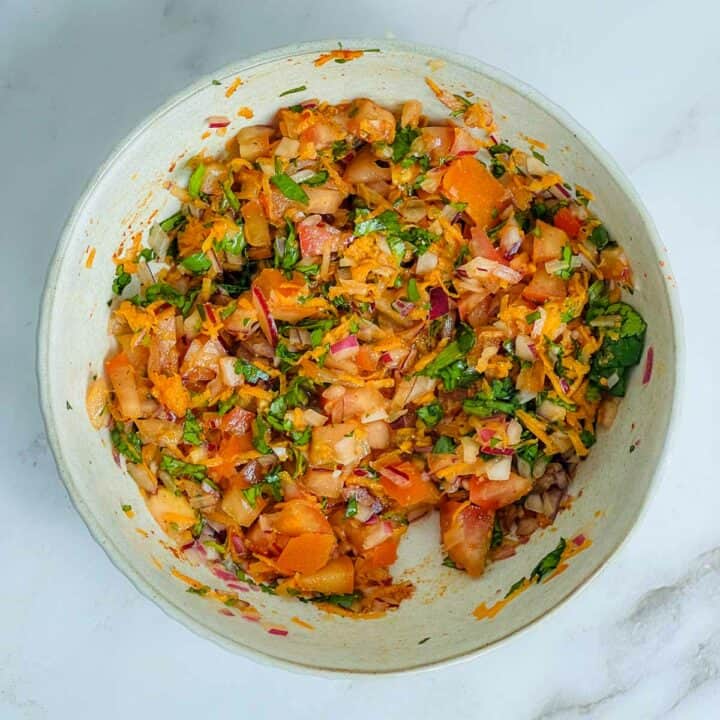 Masala Papad Recipe (Indian Crispy Papadum with Spiced Topping)