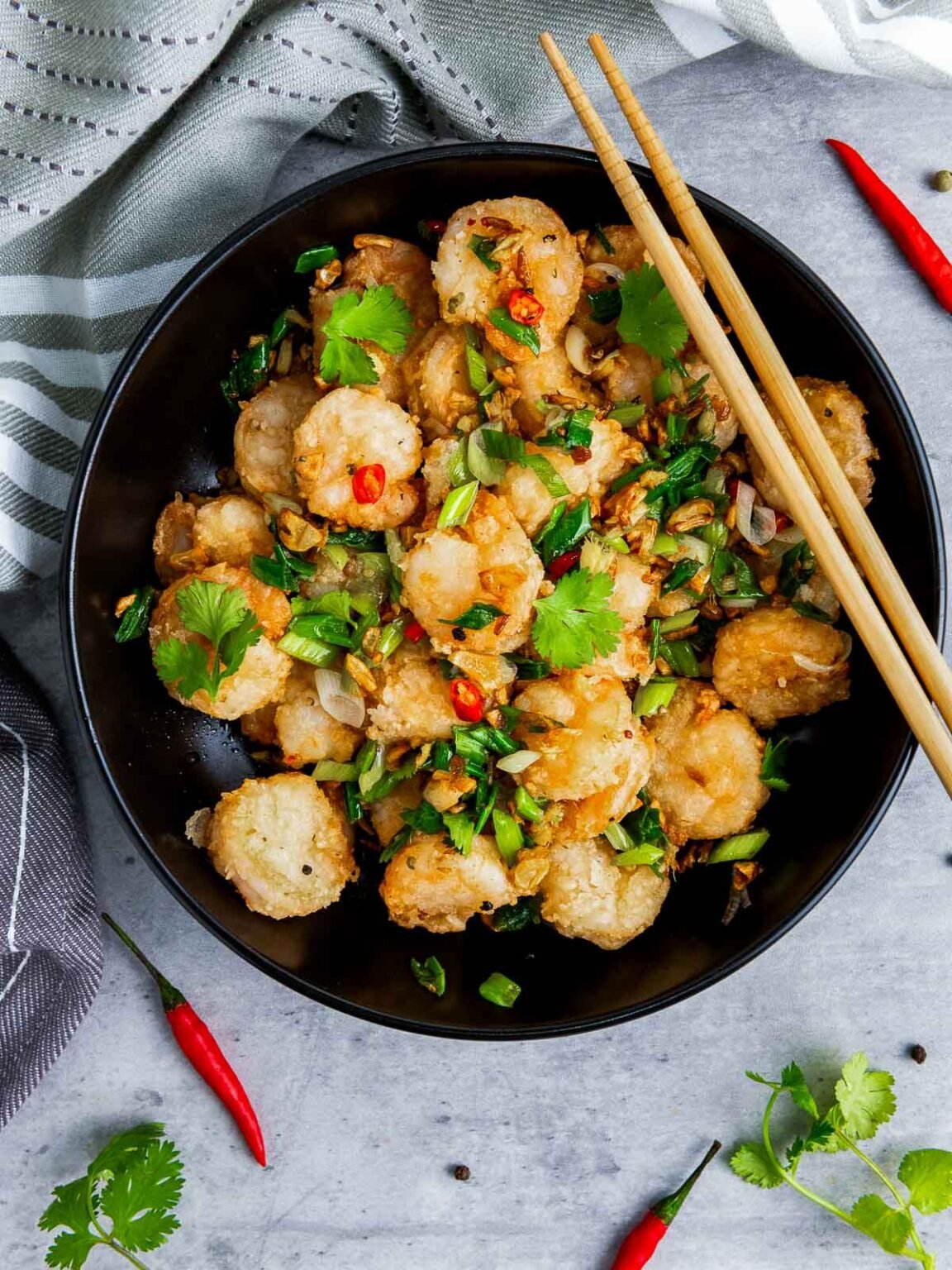Chinese Salt and Pepper Shrimp Recipe: Peppery, Crispy Asian Seafood Dinner