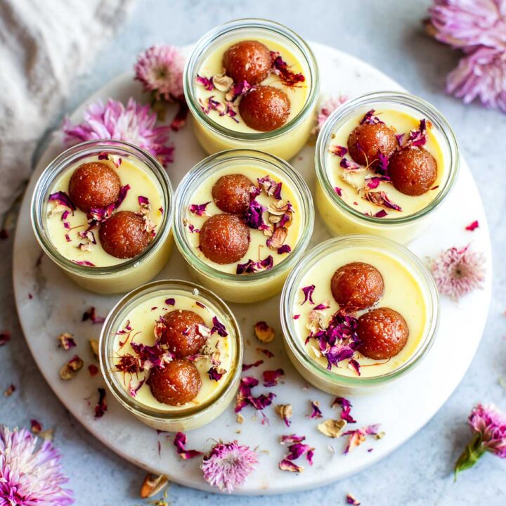 Gulab Jamun Custard Cups (Easy Make-Ahead Festive Dessert)